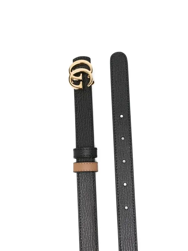 Gucci Gg Marmont Leather Belt - Black