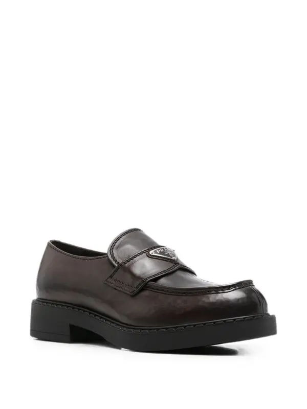 Prada Chocolate Leather Loafers