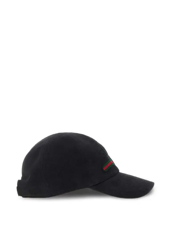 Gucci Embroidered Logo Baseball Cap - Black