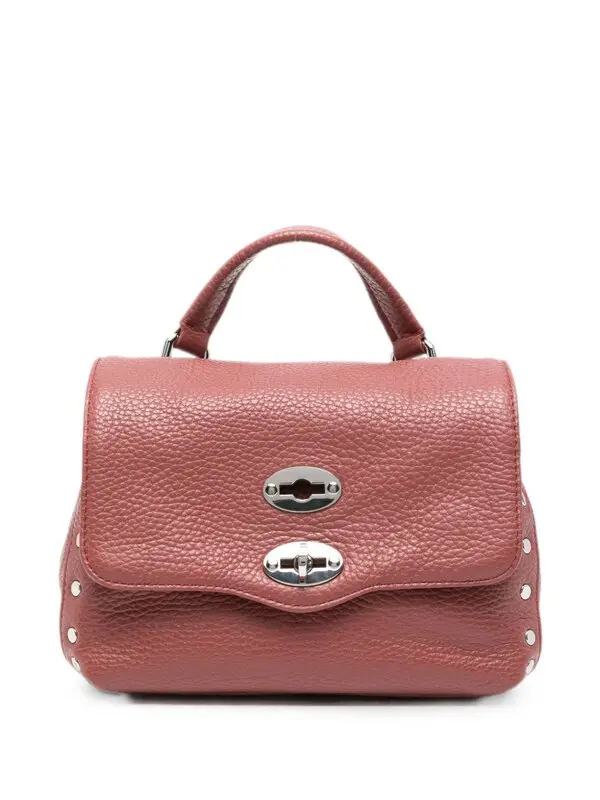 ZANELLATO Postina Daily Baby Leather Handbag With Stud Embellishments - Red