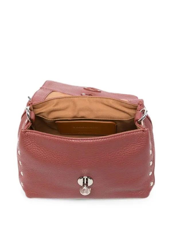 ZANELLATO Postina Daily Baby Leather Handbag With Stud Embellishments - Red