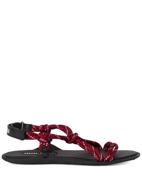 Miu Miu Flat Sandals - Red