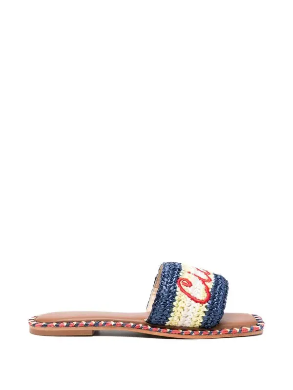 Giada Benincasa Raffia Slide Sandals