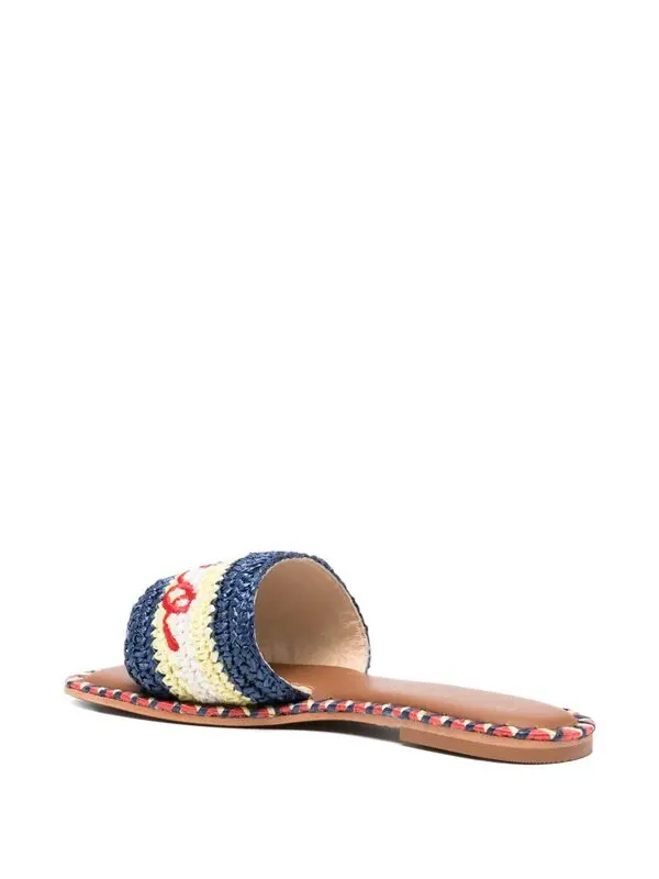 Giada Benincasa Raffia Slide Sandals