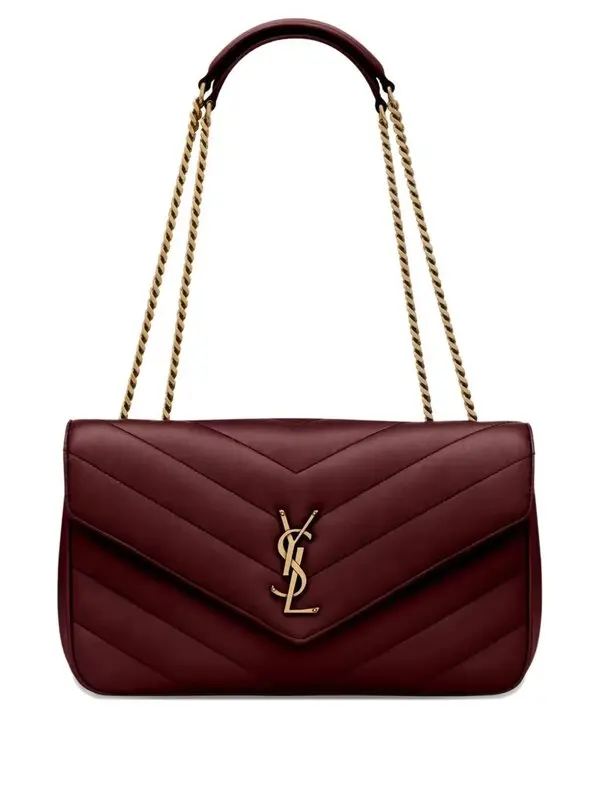 Saint Laurent Loulou Medium Leather Shoulder Bag - Red