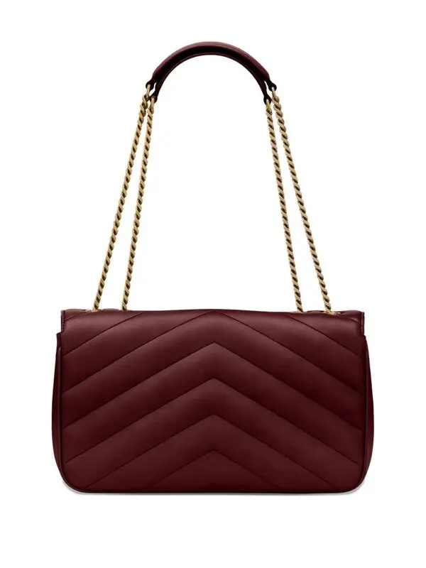 Saint Laurent Loulou Medium Leather Shoulder Bag - Red