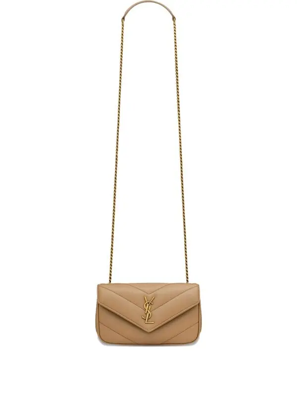 Saint Laurent Loulou Mini Leather Shoulder Bag - Brown