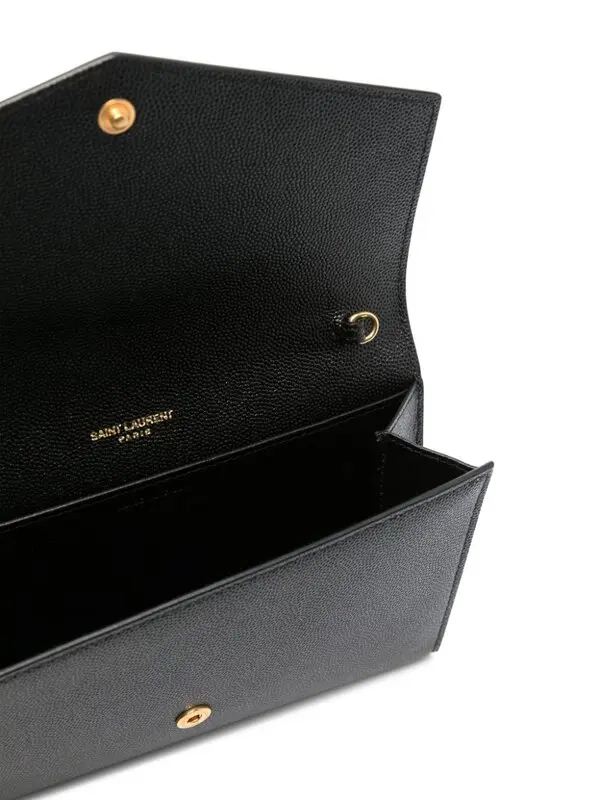 Saint Laurent Uptown Leather Wallet On Chain