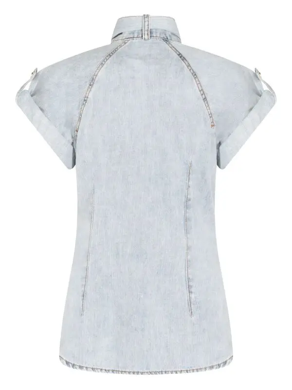 Zimmermann Bow-tie Denim Top