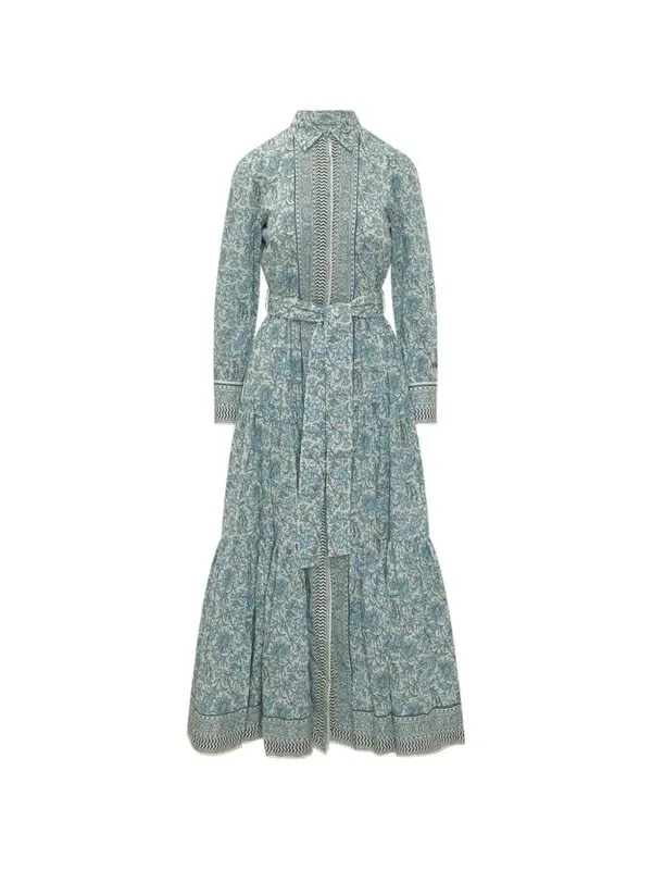 MC2 SAINT BARTH Jensen Maxi Dress With Floral Print