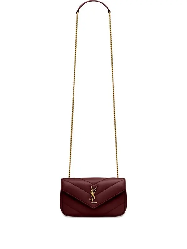 Saint Laurent Loulou Mini Leather Crossbody Bag - Red