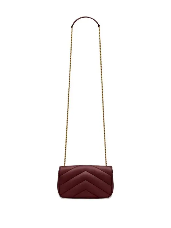 Saint Laurent Loulou Mini Leather Crossbody Bag - Red
