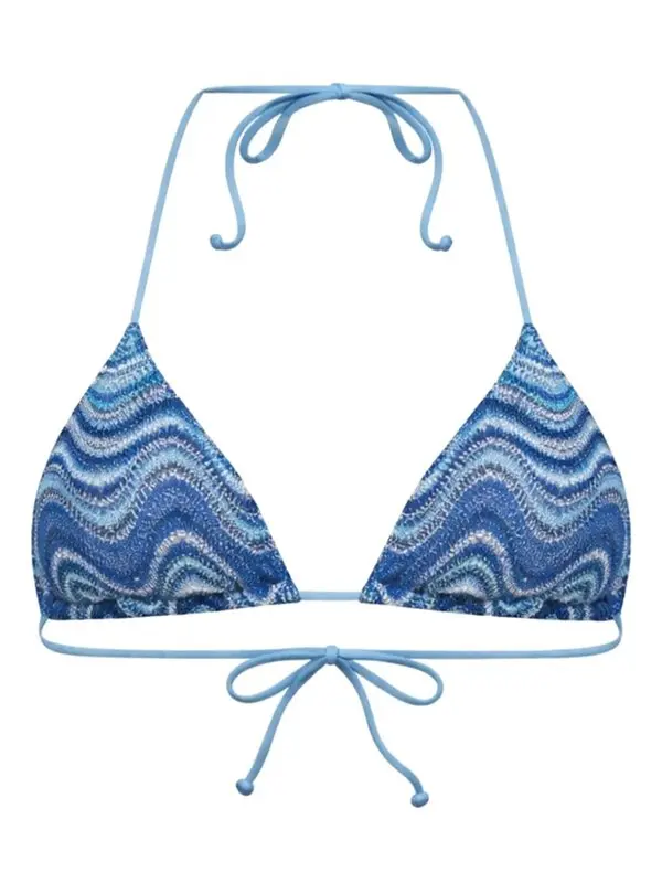 MC2 SAINT BARTH Leah Bikini Top - Blue