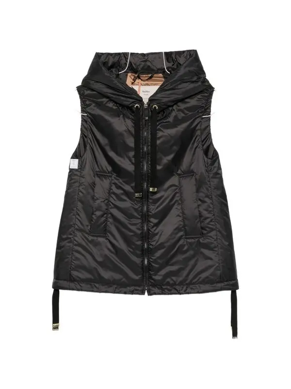Max Mara Sleeveless Quilted Vest - Black