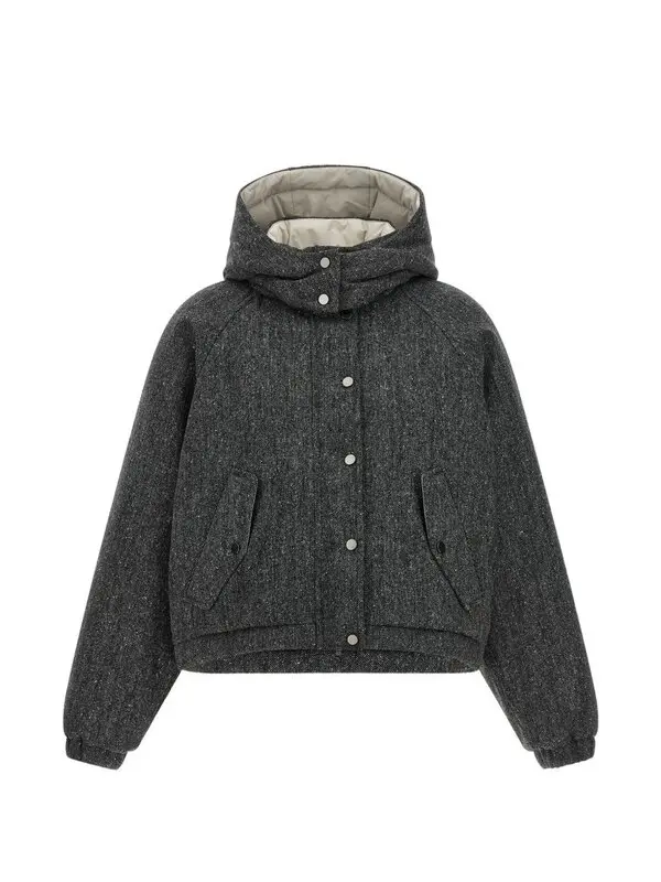 Brunello Cucinelli Wool Down Jacket - Grey