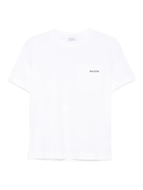 Brunello Cucinelli Cotton T-shirt With Metallic Detail