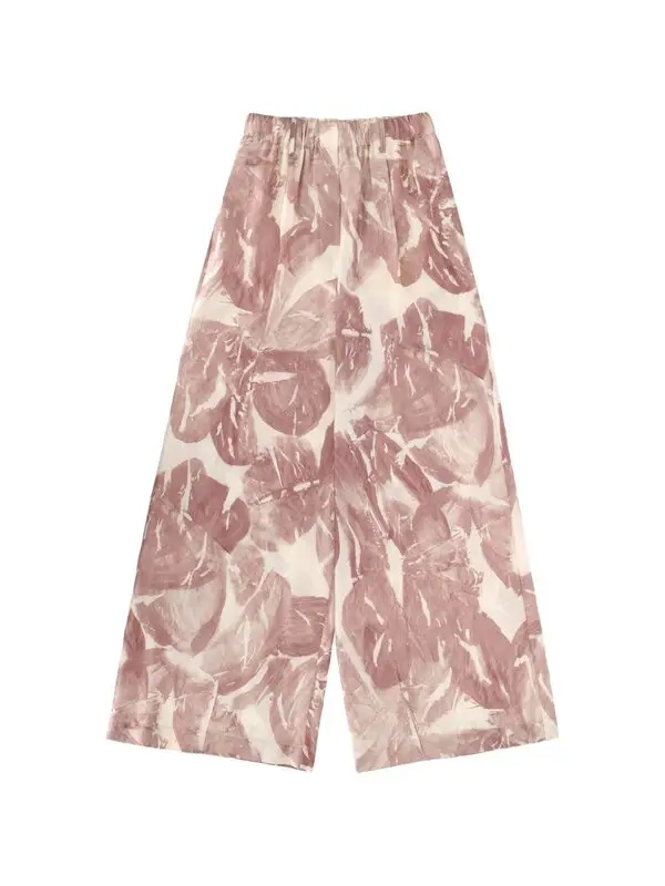 ALYSI Silk Wide-leg Trousers