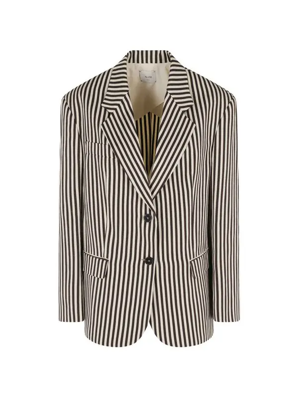 ALYSI Striped Single-breasted Blazer