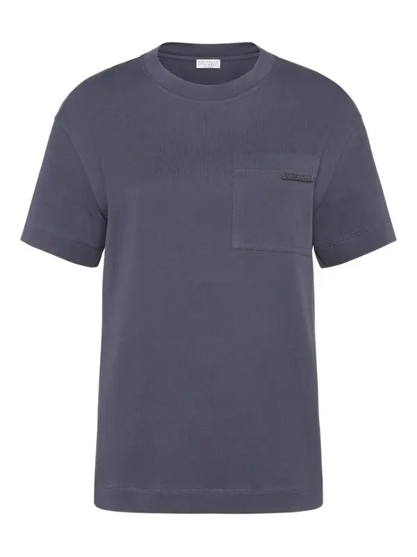 Brunello Cucinelli Cotton T-shirt With Pocket Detail