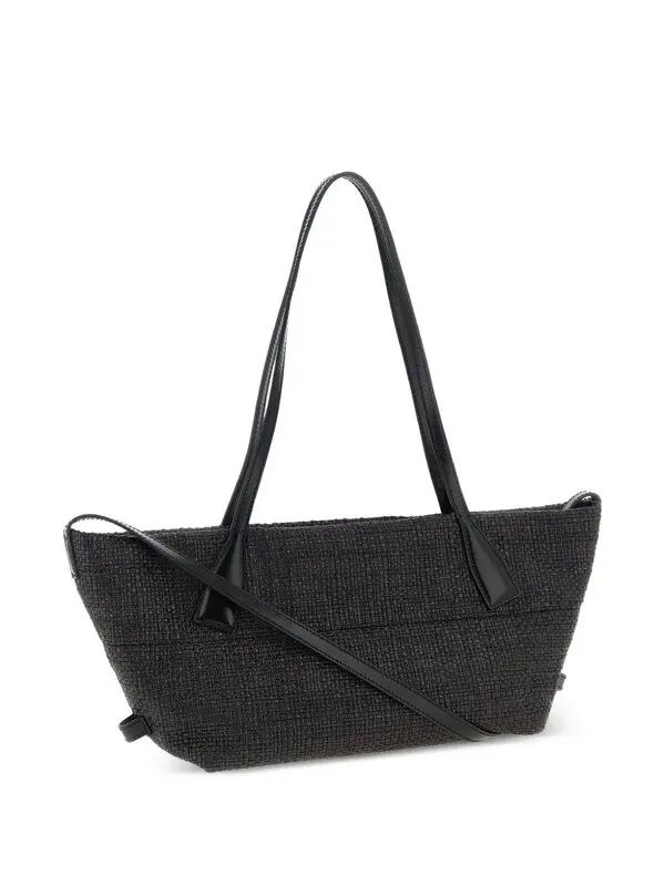 Balmain Track Small Raffia Tote