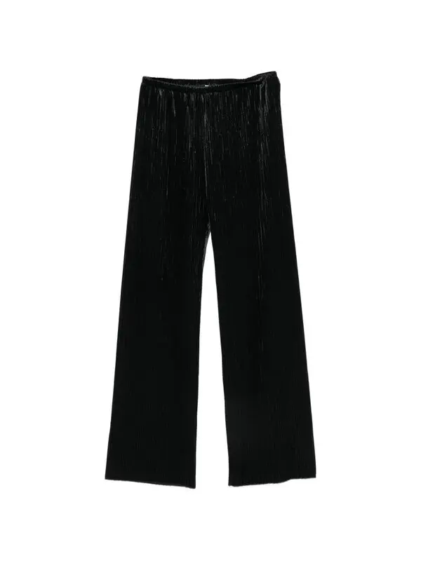 FORTE_FORTE Pleated Wide-leg Trousers - Black