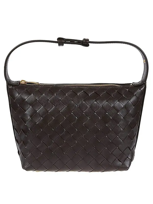 Bottega Veneta Wallace Mini Leather Handbag - Brown