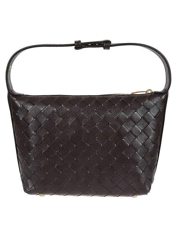 Bottega Veneta Wallace Mini Leather Handbag - Brown