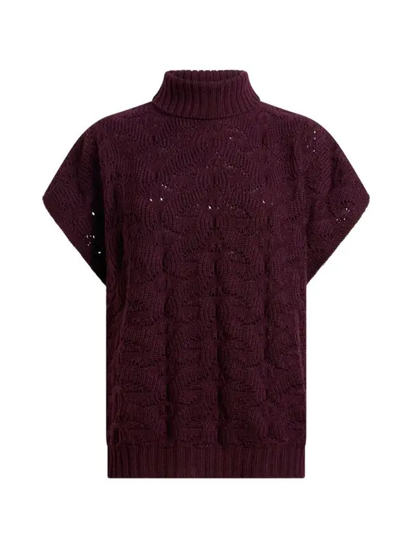Etro Wool Blend Knit Turtleneck Top