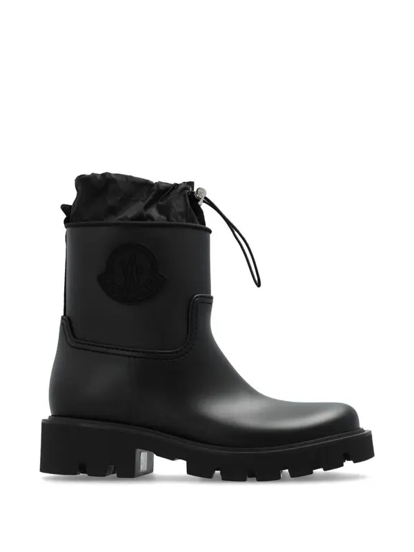 Moncler Kickstream Ankle Boots With Drawstring Fastening And Lug Sole - Black