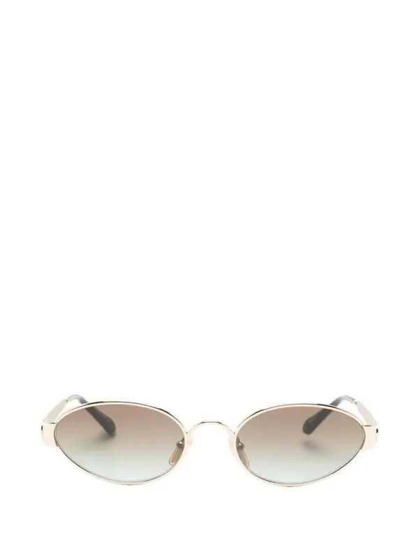 Chloé Oval Sunglasses With Tone Accents
