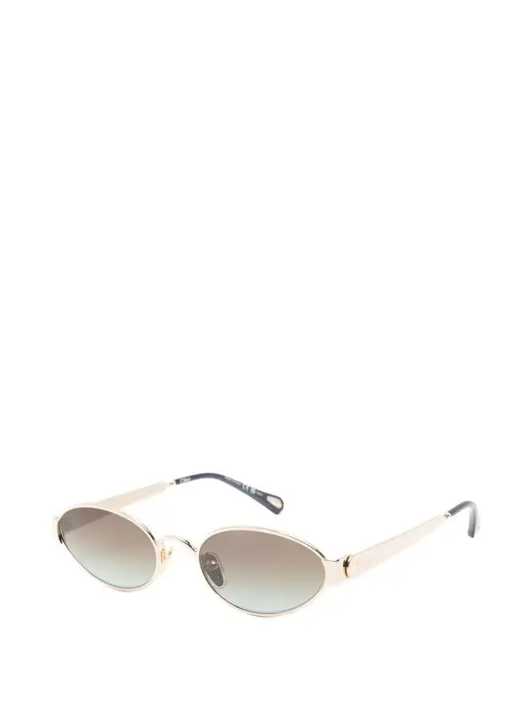 Chloé Oval Sunglasses With Tone Accents
