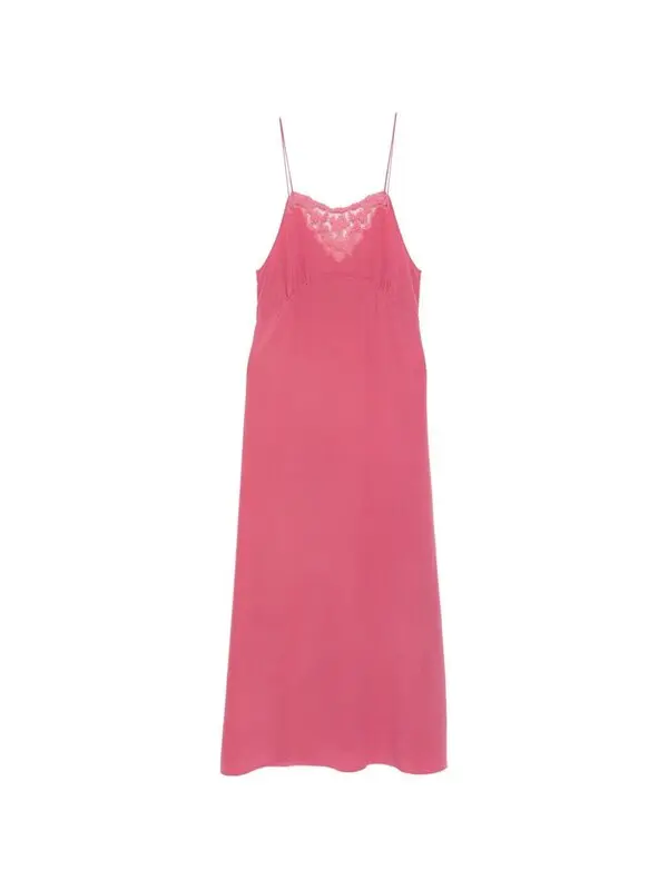 Chloé Silk Maxi Dress With Lace Detail