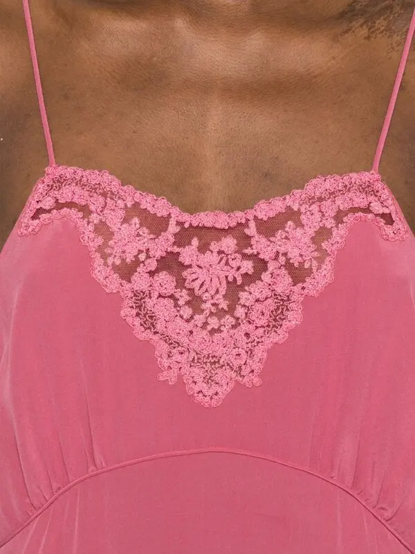 Chloé Silk Maxi Dress With Lace Detail
