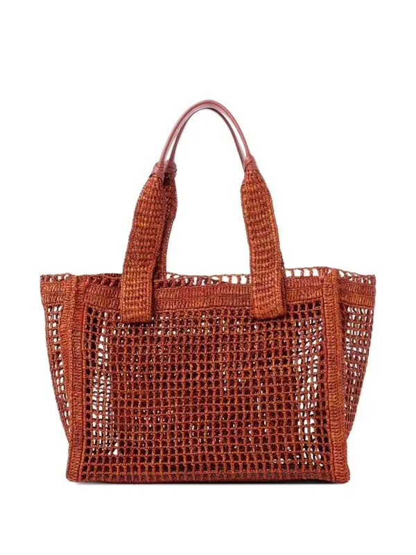 Chloé Summer Banana Raffia Tote Bag