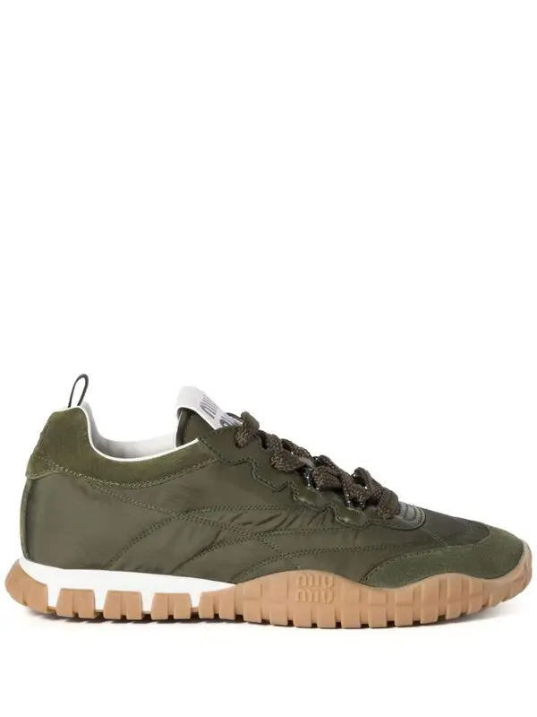 Miu Miu Lace-up Lug Sole Sneakers