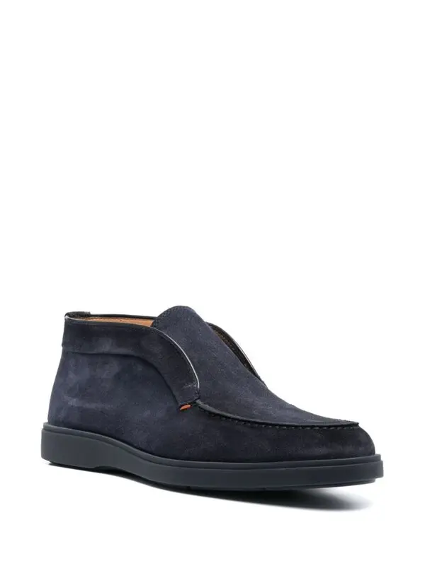 Santoni Suede Slip-on Shoes