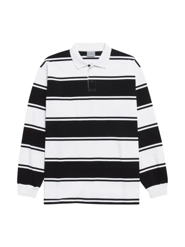 Balenciaga Striped Polo Shirt - Black