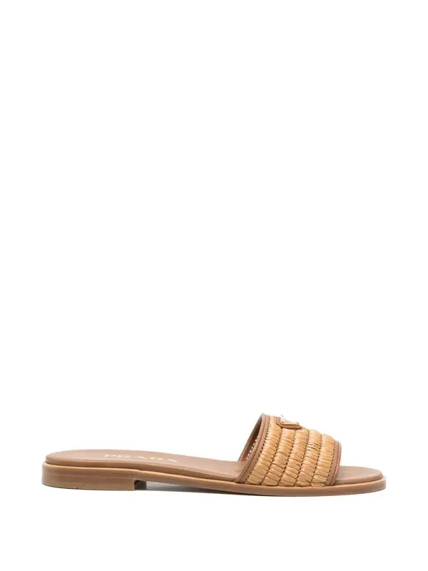Prada Raffia Flat Sandals