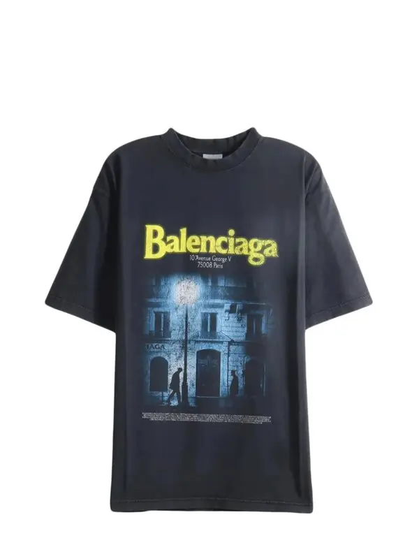 Balenciaga Printed T-shirt - Black