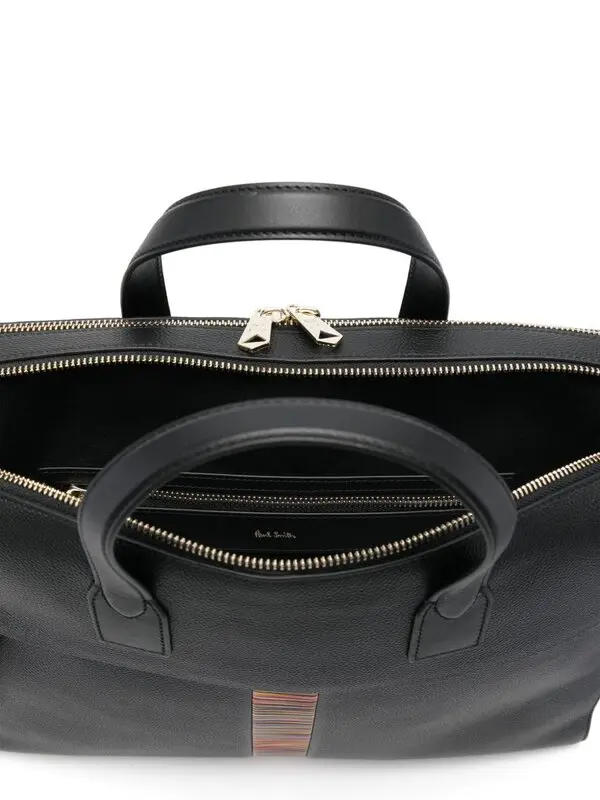 Paul Smith Signature Stripe Leather Briefcase