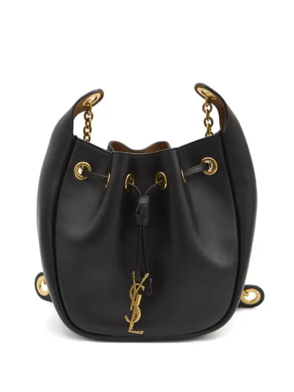 Saint Laurent Supple Leather Bucket Bag - Black