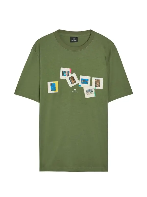 Paul Smith Slides Cotton T-shirt - Green