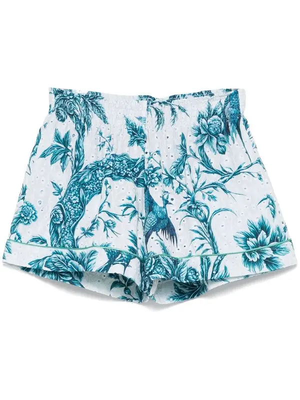 F.R.S FOR RESTLESS SLEEPERS Printed Cotton Shorts - Blue