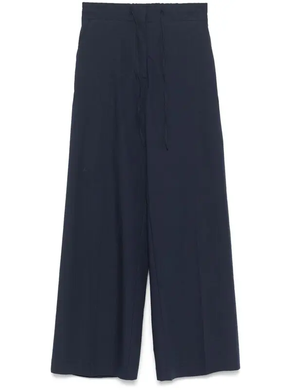PAROSH Cotton Wide-leg Trousers