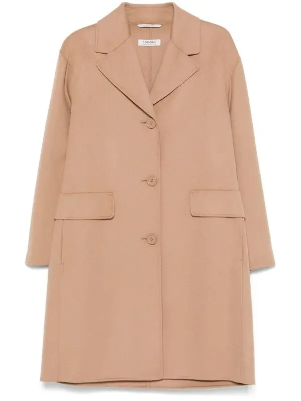 Max Mara Wool Single-breasted Coat - Beige