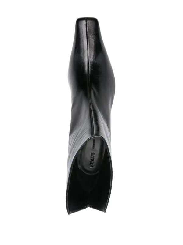 Khaite Ona Leather Ankle Boots