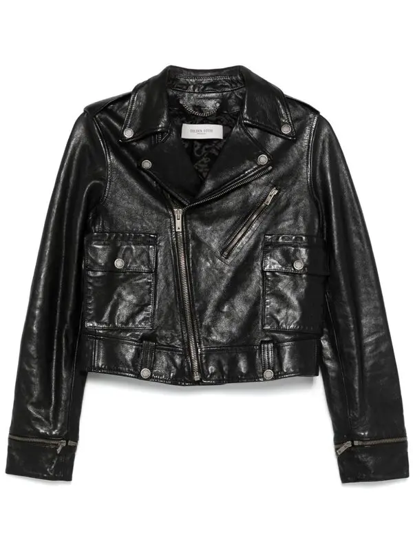 GOLDEN GOOSE Leather Biker Jacket