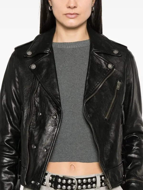 GOLDEN GOOSE Leather Biker Jacket