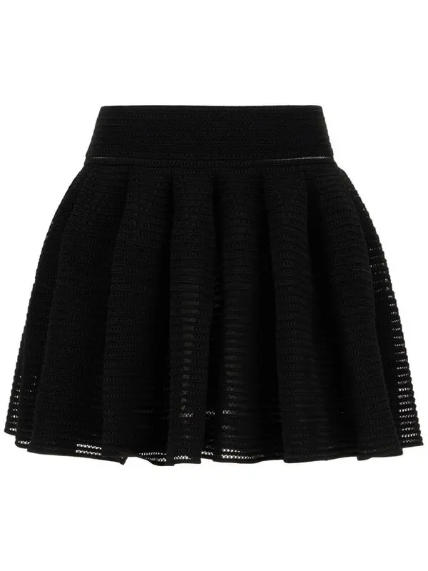 Alaïa Mini Skirt With Horizontal Stripes