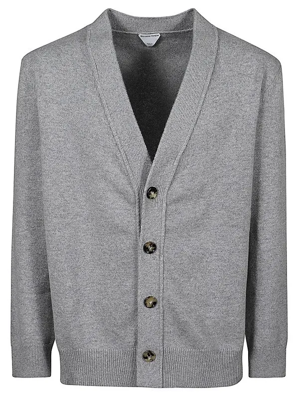 Bottega Veneta Cashmere Blend Cardigan - Grey